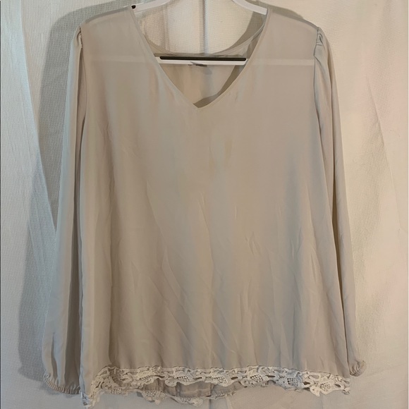 LOFT | Tops | Gorgeous Loft Blouse With Lace Detailing | Poshmark